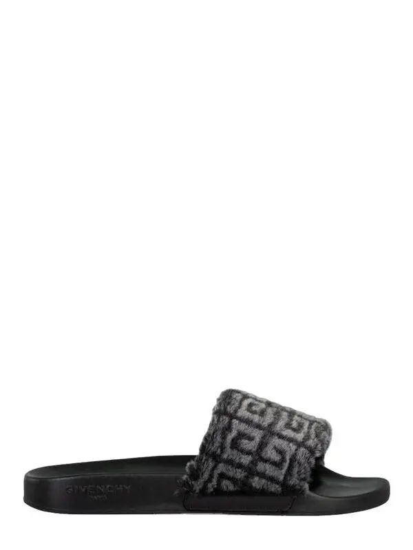 Givenchy Allover 4g Pattern Slippers - Black