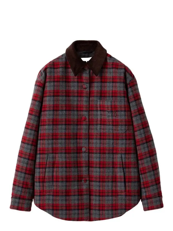 Miu Miu Checked Jacket - Red