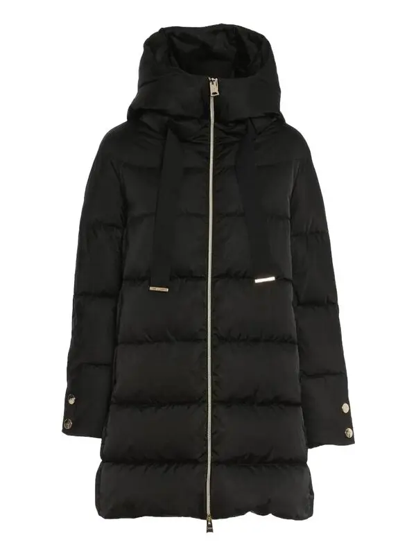 Herno Hooded Quilted Down Coat - Black