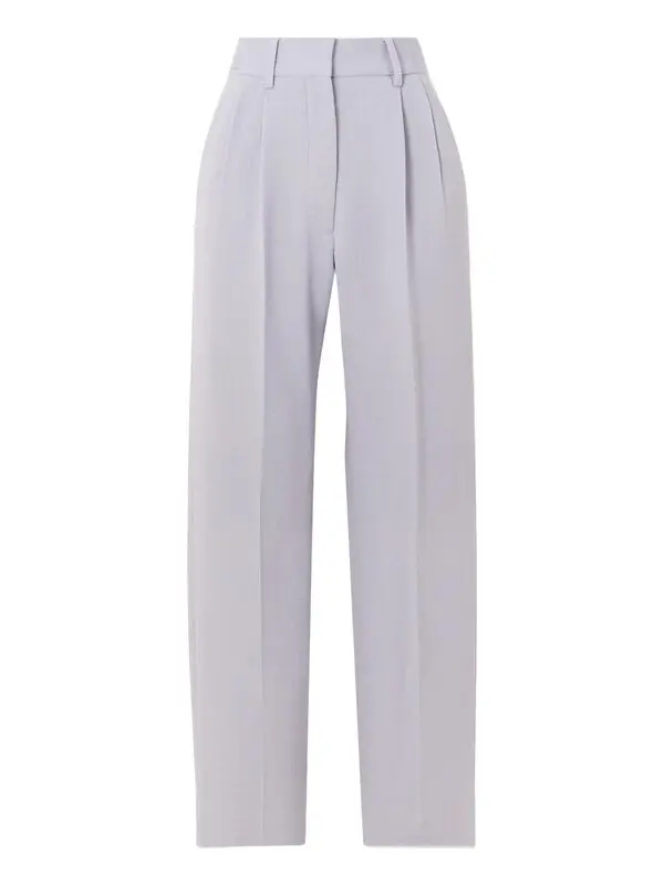 BLAZÉ MILANO Pleated Tapered Trousers - Gray