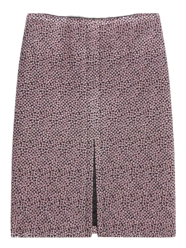 Dries Van Noten Polka Dot Jacquard Midi Skirt - Pink