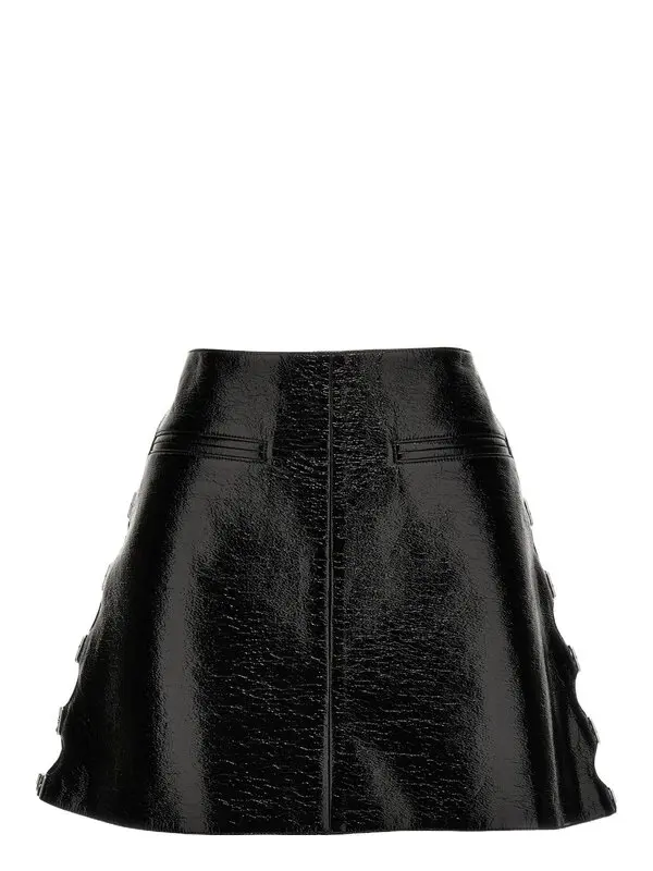 COURREGES Courrèges Multi Sangle Vinyl Mini Skirt - Black