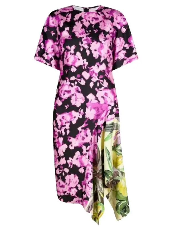 Dries Van Noten Floral Pattern Pendant Dress - Multicolor