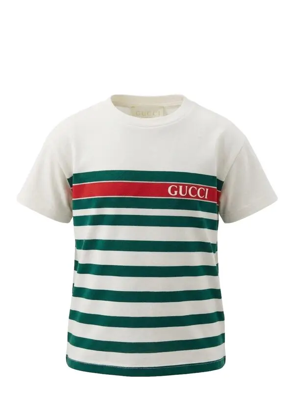 Gucci Striped Cotton T-shirt - White
