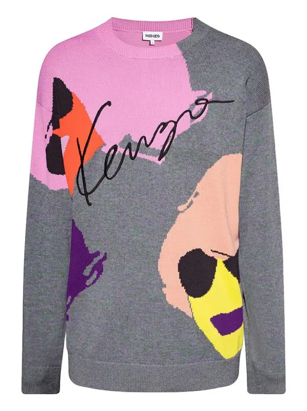 Kenzo Intarsia Knit Jumper - Multicolor