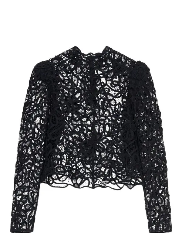 Isabel Marant Étoile Neline Lace Detailed Top - Black