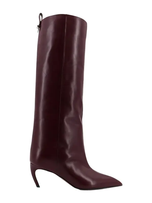 Attico Pointed Toe Stiletto Heel Boots - Black