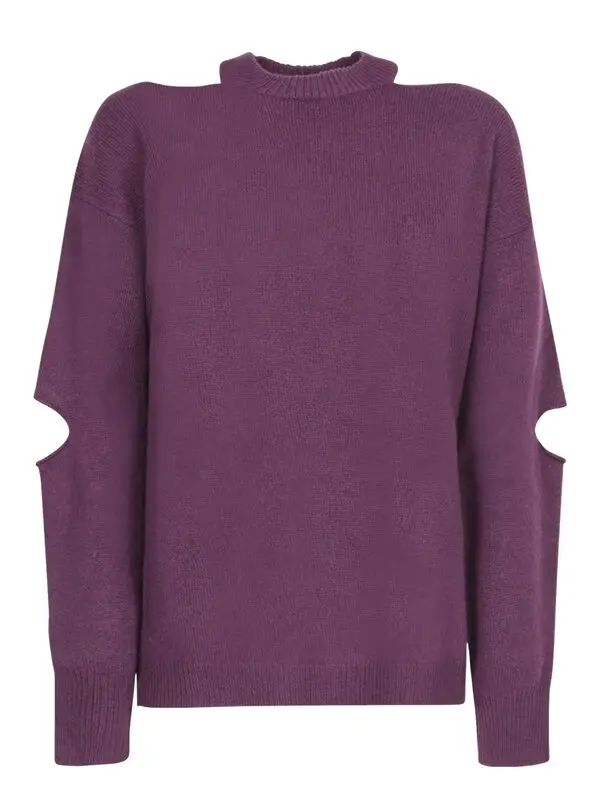 Federica Tosi Cut-out Knitwear - Purple