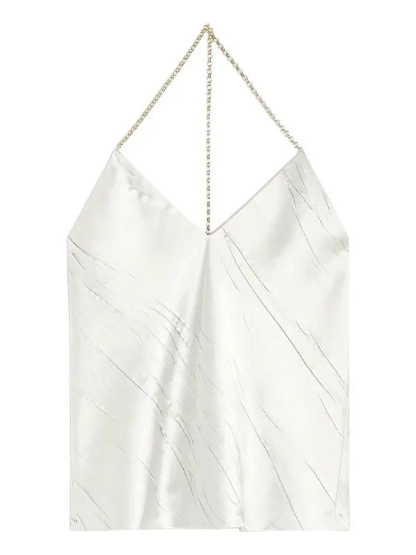Sportmax V-neck Chain-detailed Top - Ivory