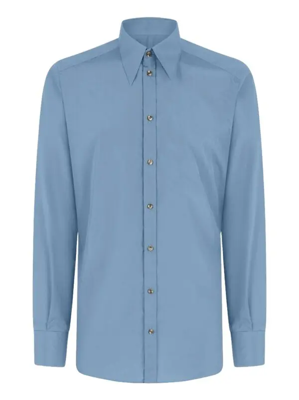 Dolce & Gabbana Button-up Cotton Shirt - Blue