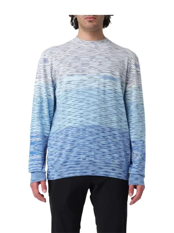 Missoni Slub Straight Hem Knitted Jumper - Blue
