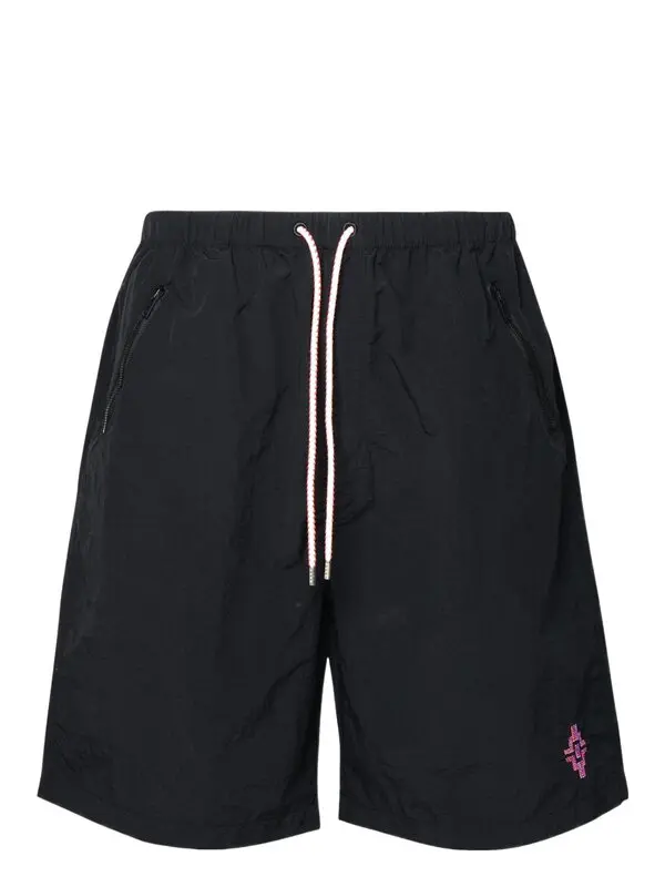 MARCELO BURLON COUNTY OF MILAN Embroidered Bermuda Shorts - Black