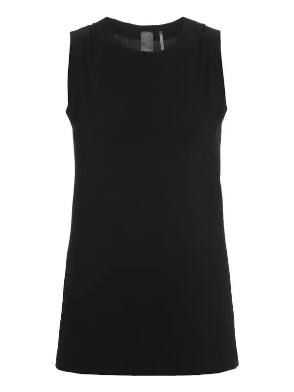 Norma Kamali Crewneck Sleeveless Tank Top - Black