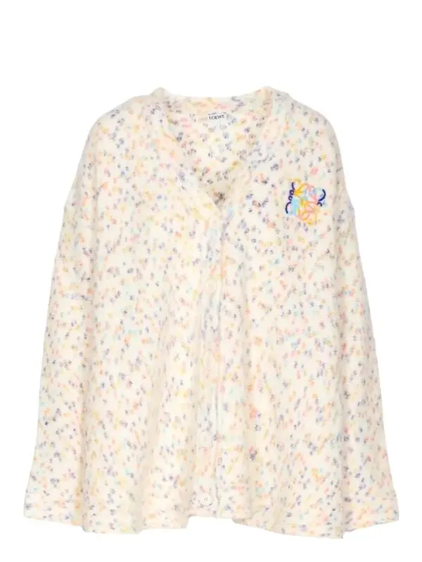 Loewe Embroidered Logo V-neck Cardigan - No