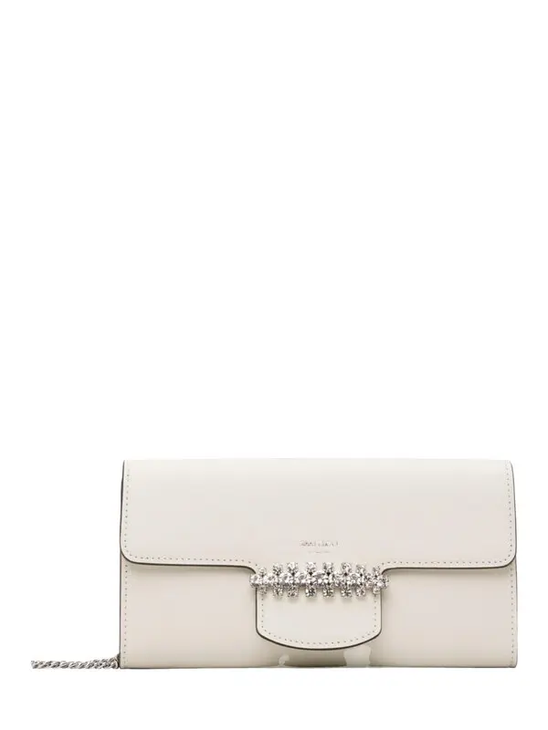 JIMMY CHOO Bing Flap Shoulder Bag - Latte/silver
