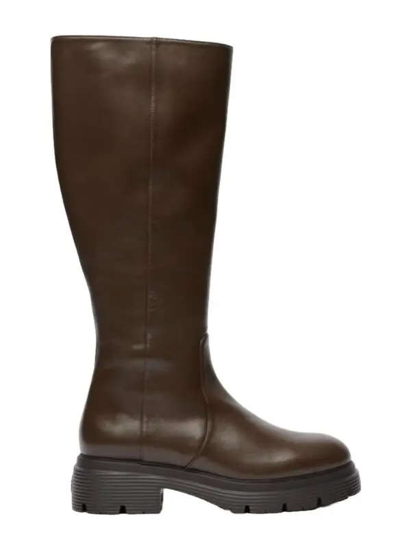 STUART WEITZMAN Hudson Lite Zip Boot - Walnut