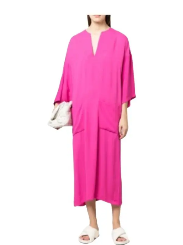 Fabiana Filippi V-neck Midi Dress - Pink