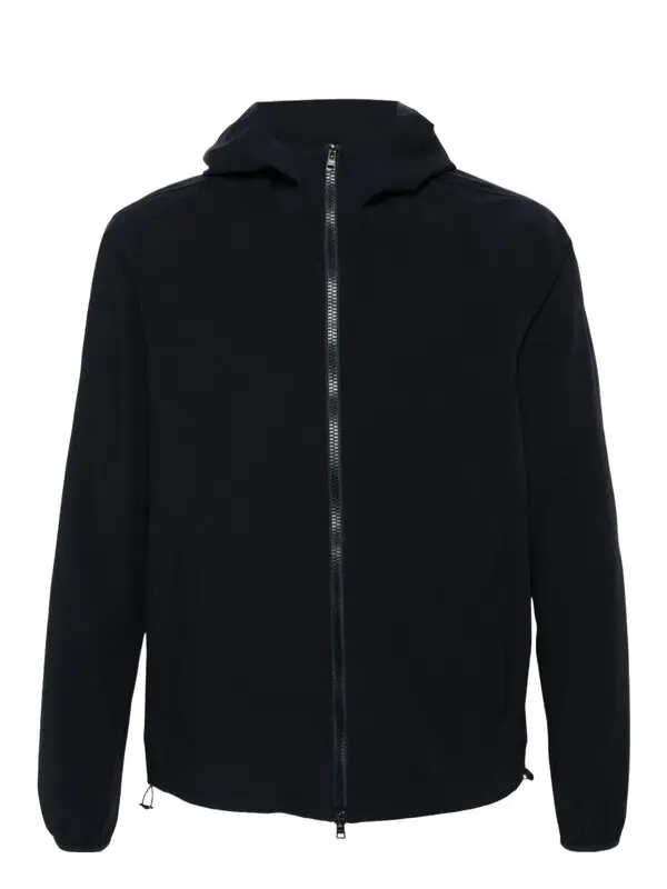 Herno Zip-up Hooded Jacket - Black