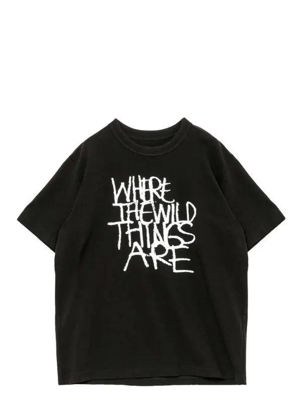 Sacai Graphic-print T-shirt - Black