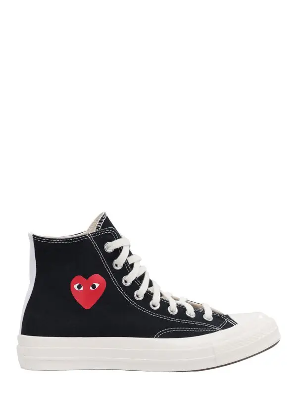 Play Comme Des Garcon Logo High-top Casual Sneakers - White