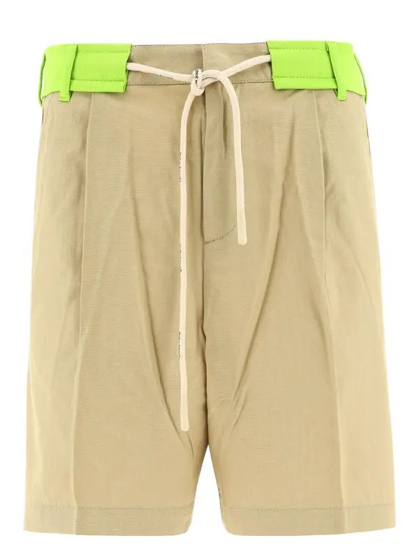 Palm Angels Drawstring Bermuda Shorts - Nude