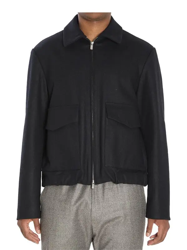 Barena Venezia Point Collar Zip-up Jacket - Black