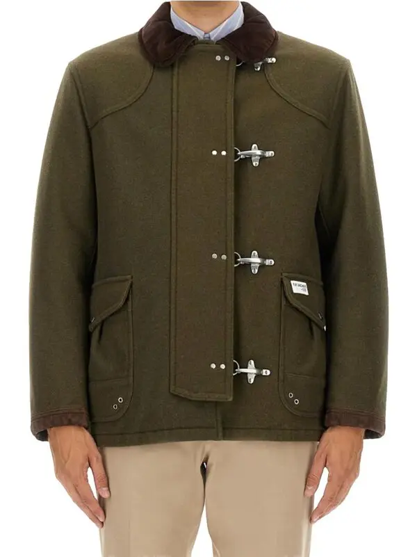 FAY 4 Ganci Hook-fastening Jacket - Green