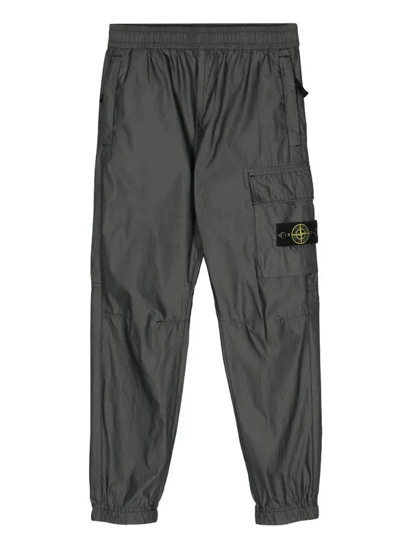 Stone Island Compass Appliqué Cargo Pants - Black