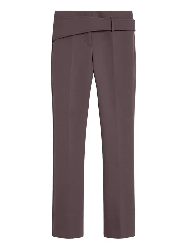 Sportmax Banda Crease Trousers - Coffee