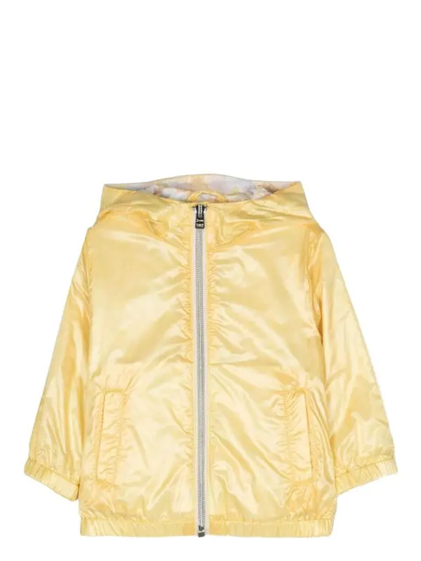 Herno Hooded Rain Jacket With Printed Lining - Nude