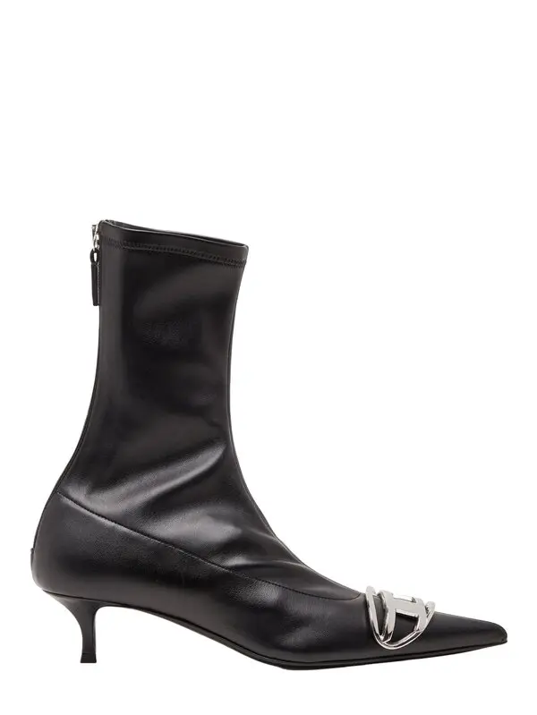 DIESEL® D-venus Leather Boots - Black