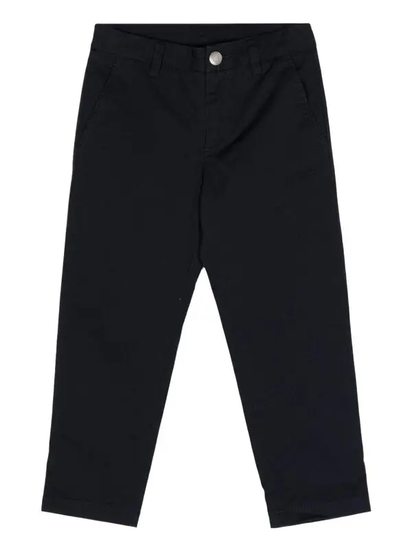 DONDUP Belt Loop Straight Leg Trousers - Black