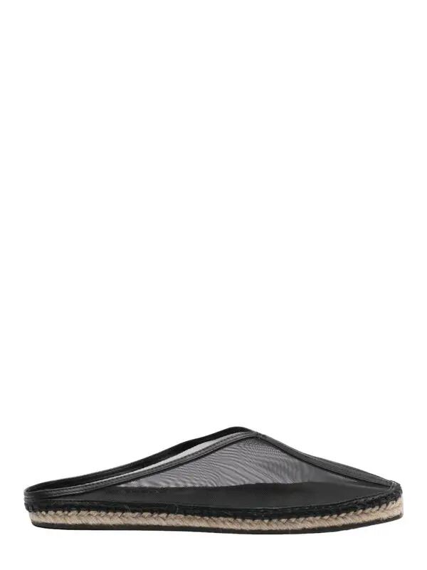 TOTEME Semi-sheer Square Toe Espadrilles - Black