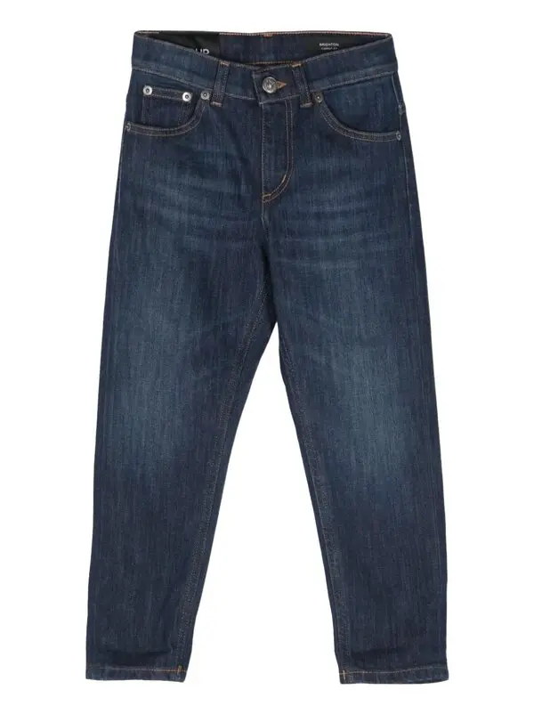 DONDUP Mid-rise Straight-leg Jeans With Contrasting Stitching - Blue