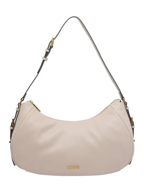 Liu Jo Logo Lettering Medium Hobo Bag - Nude