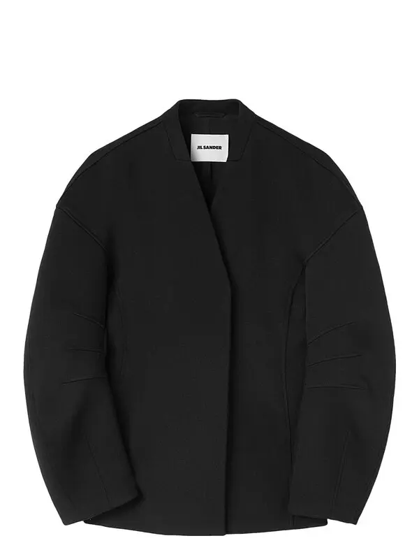 JIL SANDER Oversized Sleeved Jacket - Black