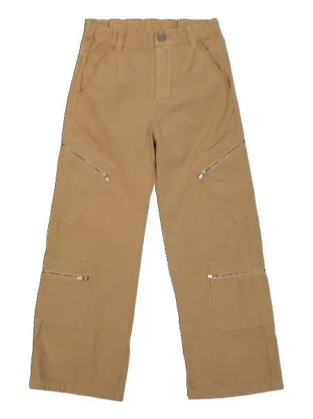 Jacquemus Wide Leg Cargo Pants With Zip Pockets - Beige