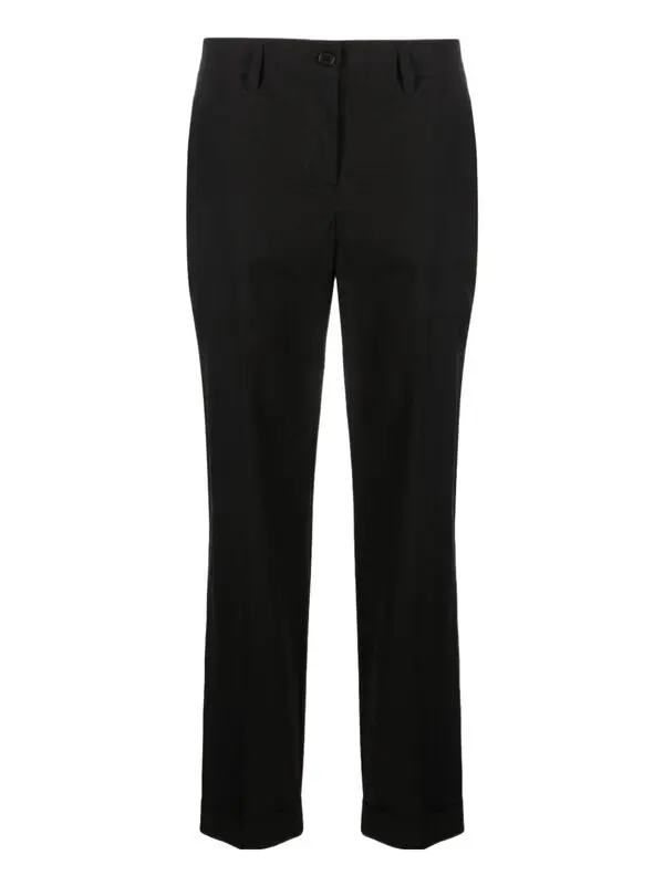 P.a.r.o.s.h High-waisted Tapered Trousers With Belt Detail - Black