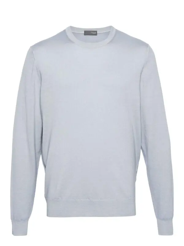 DRUMOHR Crew Neck Fine Knit Sweater - White