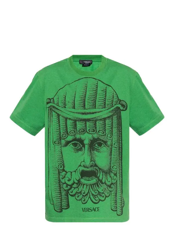 Versace La Maschera Print T-shirt - Green