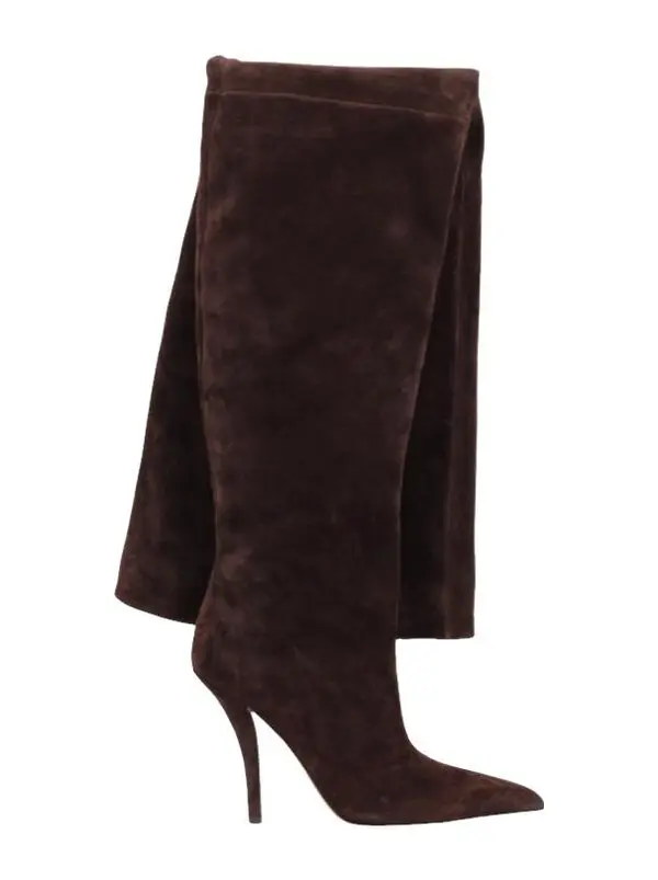 Paris Texas 105mm Jessica Pointed Over-the-knee Stiletto Boots - Black