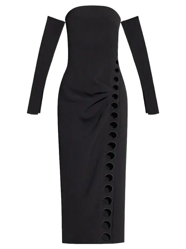 Cult Gaia Capri Off-the-shoulder Dress With Cut-out Detail - Black