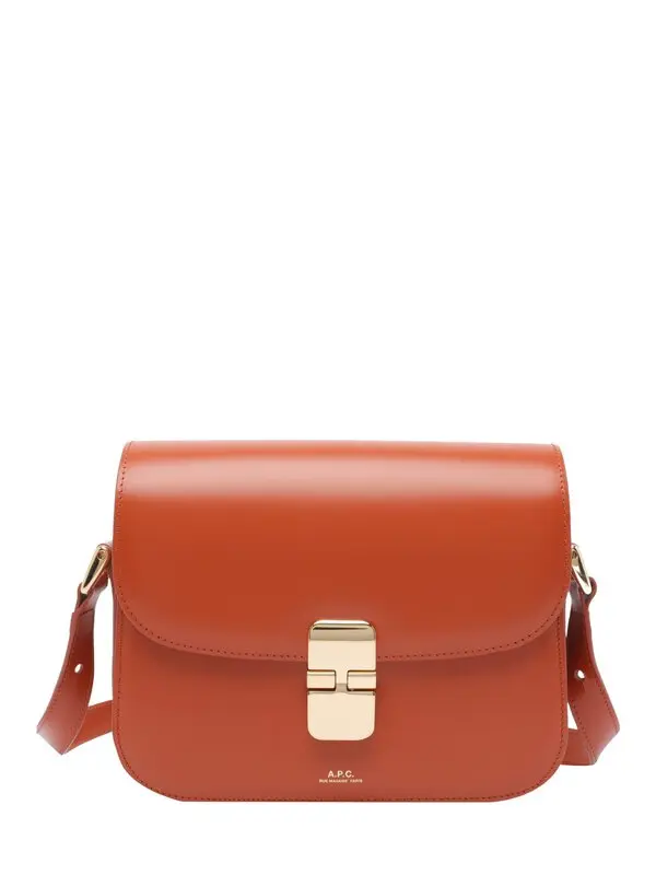 A.p.c. Small Grace Calf-leather Shoulder Bag - Brown