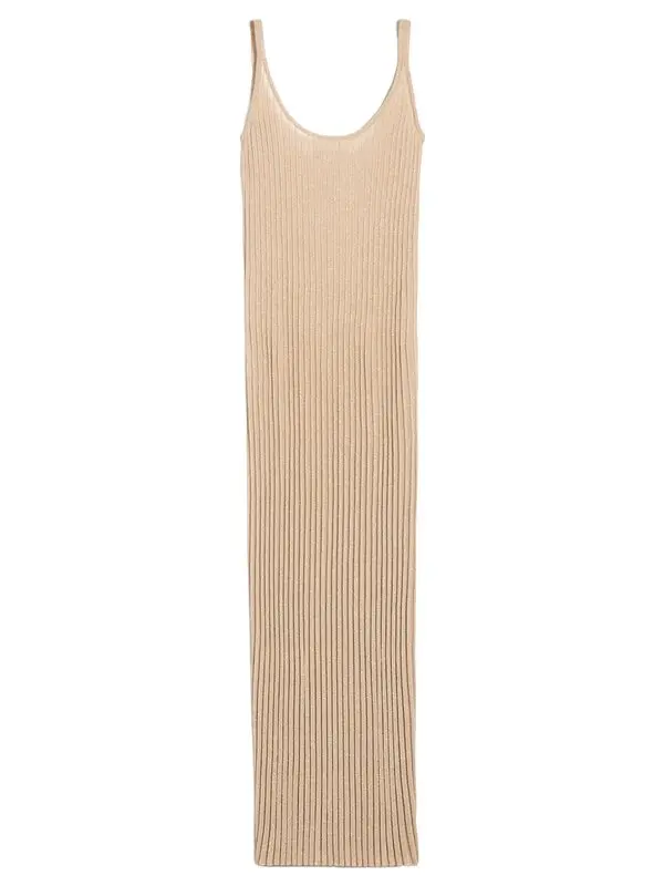 Max Mara Sleeveless Knitted Maxi Dress - Brown