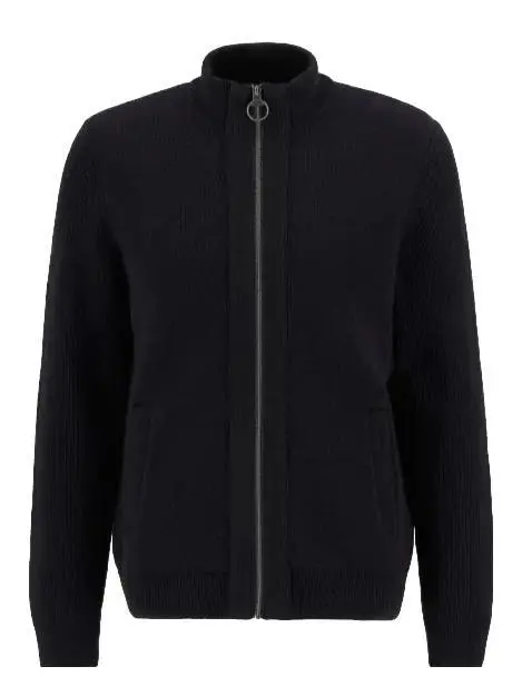 Barbour Milburn Zip Up Cardigan - Black