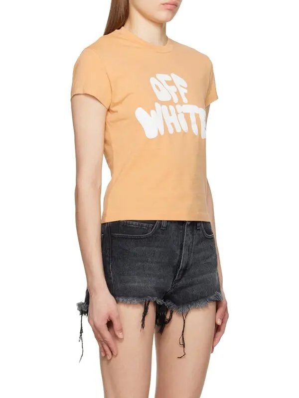 Off-White Logo Short Sleeve T-shirt - Nude