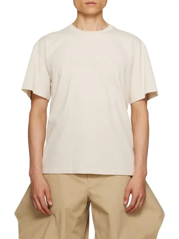 J.W.ANDERSON Jw Anderson Logo Embroidered Short-sleeved T-shirt - Nude