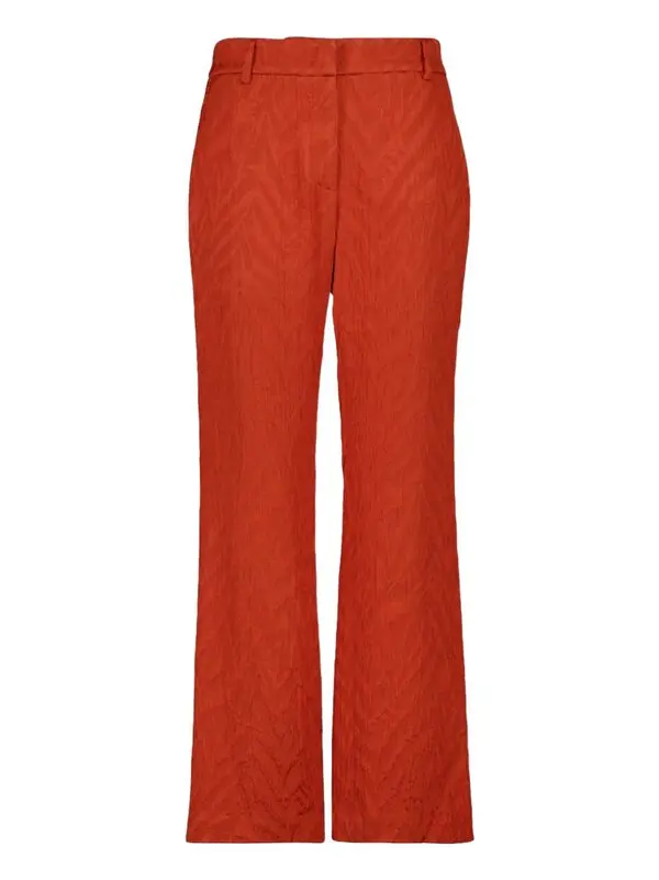 La DoubleJ Zebra Jacquard Trousers - Red