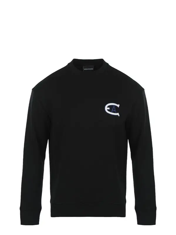 Emporio Armani Logo Pullover Sweater - Black