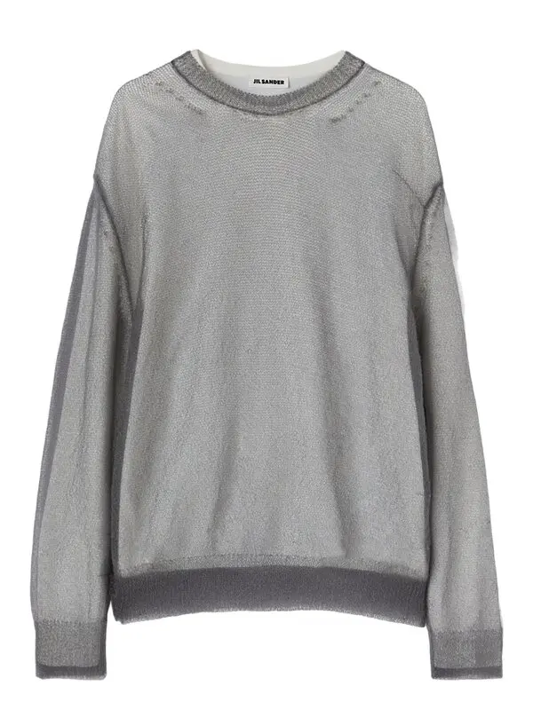 JIL SANDER Double Layered Knit Top - Gray